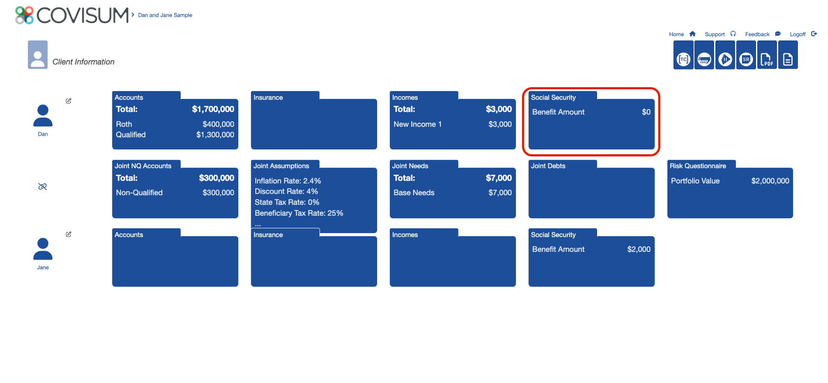 How do I enter a Social Security benefit into Income InSight?